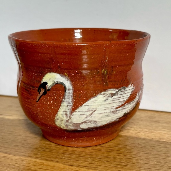 Hand Crafted | Accents | Handpainted Swan Pottery Handcrafted Hand ...